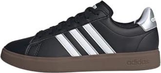 adidas Femme Grand Court 2.0 Shoes Chaussures, CBLACK/FTWWHT/SILVMT, 39 1/3 EU