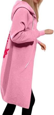 Generic 2026 Vestes pour femmes, manteaux &agrave; capuche pour femmes, automne hiver, poches chaudes, cordon de serrage, fermeture &eacute;clair, cardigan long &agrave; capuche, 