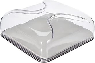 Guzzini Gocce, Quadratische Käseglocke - Himmelgrau, 25,5 x 25,5 x h11,5 cm - 27000092