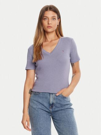 Tommy Hilfiger T-Shirt New Cody WW0WW40584 Violett Slim Fit