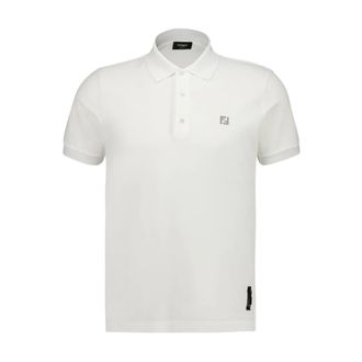 Fendi Wei&szlig;e Baumwoll-Polohemd - - Tops - Herren - Wei&szlig; - M