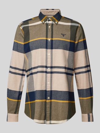 Barbour Tailored Fit Freizeithemd mit Button-Down-Kragen Modell Iceloch