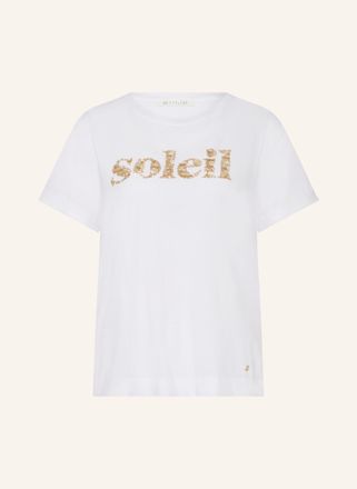 Betty&Co Betty&Co T-Shirt Mit Pailletten weiss