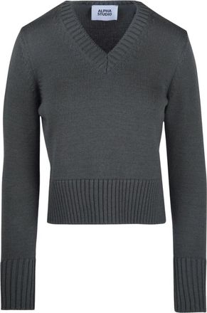Alpha Studio V-Ausschnitt Strickware - - Knitwear - Damen - Gr&uuml;n - M