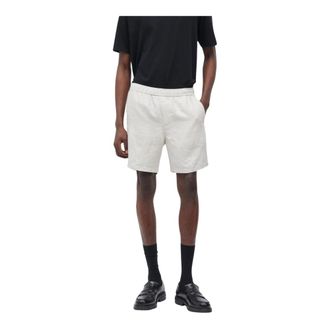 Sams&oslash;e & Sams&oslash;e Leinen High-Waist Shorts - - Shorts - Herren - Wei&szlig; - L