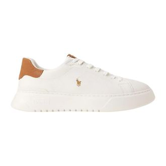 Ralph Lauren Homme, Chaussures, Blanc, Taille: 42 EU Rlite Court Baskets Basses &agrave; Lacets
