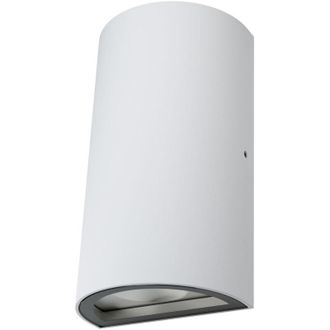 Osram Endura Style luminaires ext&eacute;rieurs led classique avec &eacute;mission de lumi&egrave;re haut et bas, rond, en blanc en aluminium, protection IP44, pour fa&ccedil;ades et