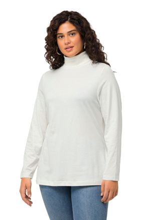 Ulla Popken Damen große Größen Übergrößen Plus Size Shirt, Rollkragen, Slim, Langarm