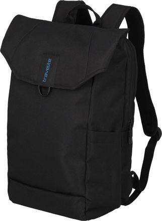 Travelite Handgepäck Rucksack, Laptop Rucksack 17,3 Zoll mit zusätzlichem Tabletfach, PATHWAY Fold, Tagesrucksack aus recyceltem Polyester mit Magnetverschluss,