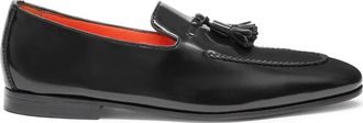 Santoni Mocassins &agrave; pampilles en cuir - Homme - Chaussures - Noir - Taille: 41 EU