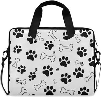 Alaza Sac pour ordinateur portable de 40,6 &agrave; 15,6 avec motif chien carlin sur un rose - Sac pour ordinateur portable de 40,6 &agrave; 15,6 cm - Sac fourre-tout pou