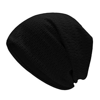 ZLYC Bonnets Longs en Jersey d&Eacute;t&eacute; Style Slouch pour Homme Femme, Noir, Taille Unique