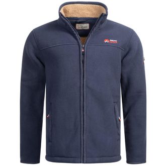 Arctic Seven Herren Fleece Jacke mit Teddyfell Futter Fleecejacke Wanderjacke AS325 [AS-325-Navy-Gr.XXL]