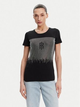 Fracomina T-Shirt FP25ST3002J449N4 Schwarz Regular Fit