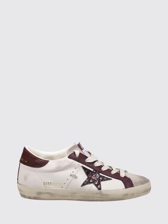 Golden Goose Baskets basses Super-Star en cuir de vachette &agrave; effet us&eacute;