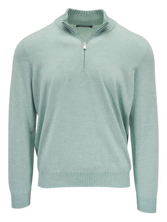 Gran Sasso quarter-zip sweater - Gr&uuml;n