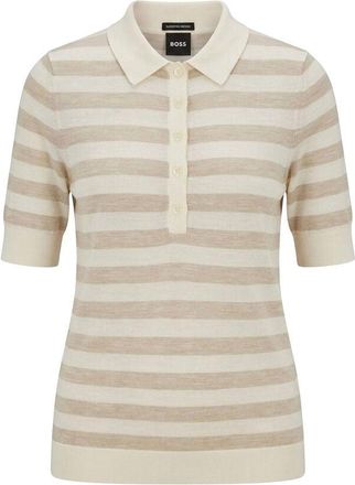BOSS Damen Kurzarm-Pullover aus Wolle