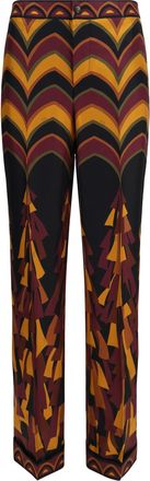 Emilio Pucci Geometric Print Silk Trousers - Multicolor