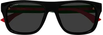 Gucci GG2119S Web-Striped Acetate Sunglasses - Black
