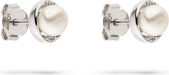 s.Oliver Ohrring - Elegante Ohrstecker aus poliertem 925er Sterlingsilber - silber - wasserfest & hautfreundlich