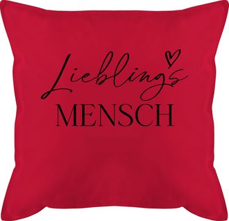 Shirtracer Kissen 50x50 - Freund - Lieblingsmensch Partner Geschenk Partnerin | Geschenk Freundin | Geschenke Weihnachten - 50 x 50 cm - Rot - für seelenverwandt