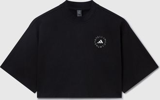 Stella McCartney Planet Sport Cropped T-Shirt, Woman, Black, Size: XXS