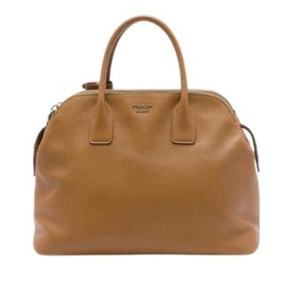 Prada Sac &agrave; main vintage Saffiano Pre-owned - Femme - Pre-owned - Brun - Taille: ONE Size