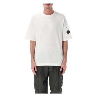 C.P. Company C.p. Company, Homme, Tops, Blanc, Taille: XL SweaT-shirt L&eacute;ger en Molleton &agrave; Manches Courtes