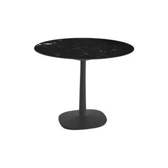 Kartell Table ronde Multiplo - Noir - Grès cérame effet marbre - Designer Antonio Citterio