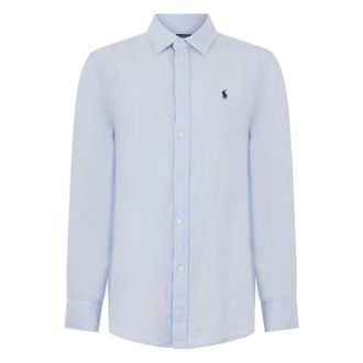 Polo Ralph Lauren Femme, Blouses et Chemises, Bleu, Taille: 40 FR Chemise en lin coupe classique