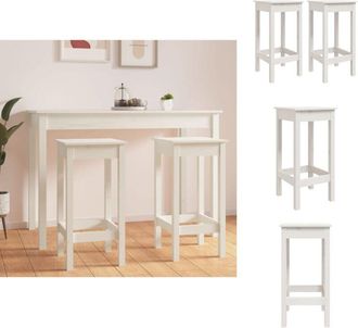 vidaXL Vidaxl - Barst&uuml;hle 2 Stk. Wei&szlig; 40x40x78 cm Massivholz Kiefer - Holzbarst&uuml;hle - K&uuml;chenst&uuml;hle - Esszimmerst&uuml;hle - Kiefernholzm&ouml;bel - Wei&szlig;e M&ouml;bel