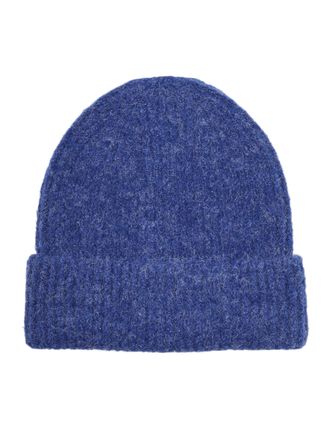 Vero Moda Damen VMGILA Rib Beanie NOOS Strickmütze, Surf The Web/Detail:Black Melange, Einheitsgröße