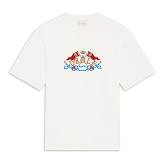 Dr&ocirc;le de Monsieur T-shirt Slogan Brod&eacute; Vine - Homme - Tops - Blanc - Taille: XL