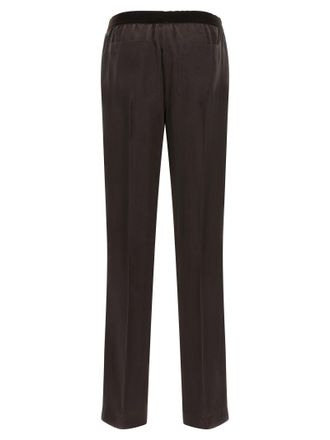 Tom Ford Silk Satin with Peach Hand Finish Trousers - Espresso