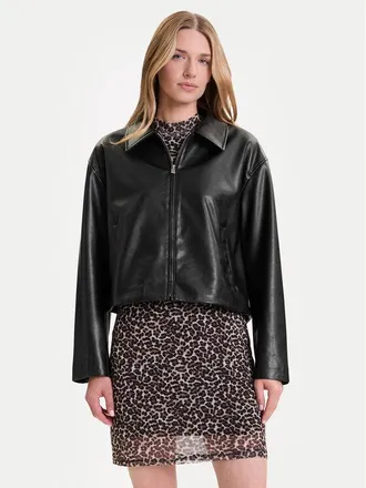 Only Jacke aus Kunstleder Nicki 15356871 Schwarz Regular Fit