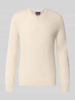 Christian Berg Strickpullover aus Woll-Mix mit V-Ausschnitt
