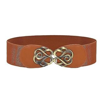 Generic Ceinture Femme - Ceinture &eacute;lastique pour femme robuste et d&eacute;corative &agrave; large taille pour une tenue &eacute;l&eacute;gante et confortable quotidien ou pour des occas