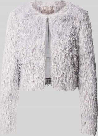 Christian Berg Cropped Jacke mit Federn