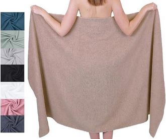 Betz Drap de Bain XXL 100x200 cm - 1 pi&egrave;ce - pour Sauna et Plage en 100% Coton, 360 g/m&sup2; - Absorbant et Doux - Grande Serviette avec Attache Serviette - s&eacute;
