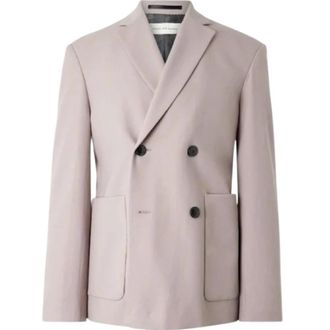 Dries Van Noten Homme, Vestes, Violet, Taille: L Veste Crois&eacute;e Boxy