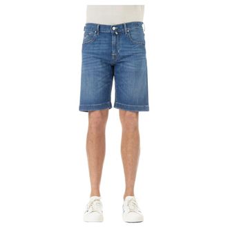 Jacob Cohen Homme, Shorts, Bleu, Taille: W36 Bermuda en Coton et Lin Resort Label