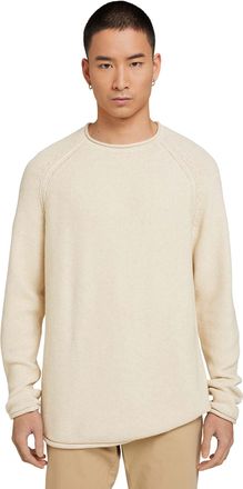 Tom Tailor Herren Strickpullover mit Struktur 1030031, 12034 - A Breath Of Light Beige Melang, XS