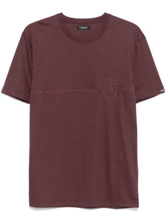 Stefano Ricci t-shirt à logo brodé - Violet