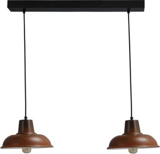 Masterlight Lampe de salle &agrave; manger Industria 2x26 Rural - 2045-25-06-S-70-2
