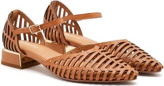 Gioseppo Ballerinas mit Riemen, Absatz, Leder, Camel, 40 EU