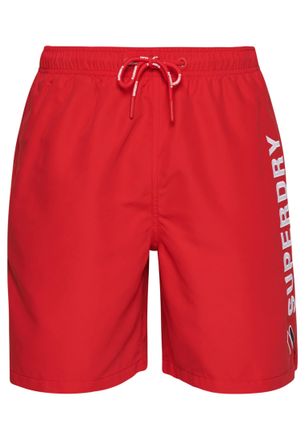 Superdry Mens Code APPLQUE 19INCH W2-Swim Shorts, Risk Red, XX-Large