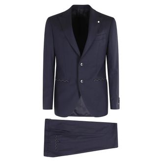 Luigi Bianchi Mantova Einreiher-Anzug - - Suits - Herren - Blau - M