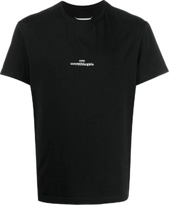 Maison Margiela Homme, Tops, Noir, Taille: M Logo Print T-Shirt