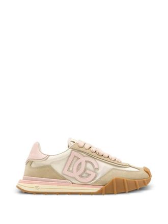 Dolce & Gabbana Low-Top Sneaker - Low-Profile Flat Shoes - Gr. 37 (EU) - in Beige - f&uuml;r Damen
