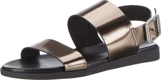 Pieces PSLANE Leather Sandal Gun, Damen Knöchelriemchen Sandalen, Grau (Gunmetal), 38 EU (5 Damen UK)